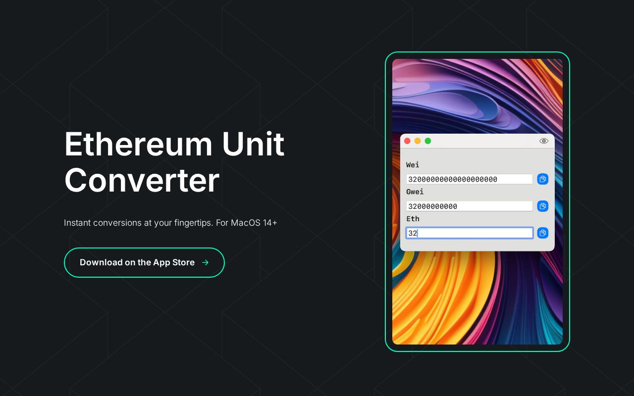 Ethereum Unit Converter